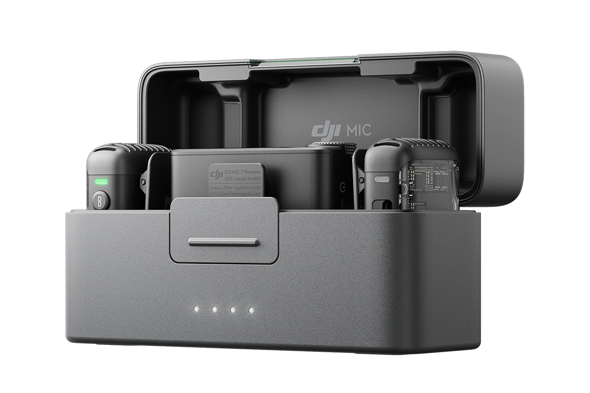 DJI Mic (2TX+1RX+Charging Case) Microphone 250m (820 ft.) Range 15-Hou